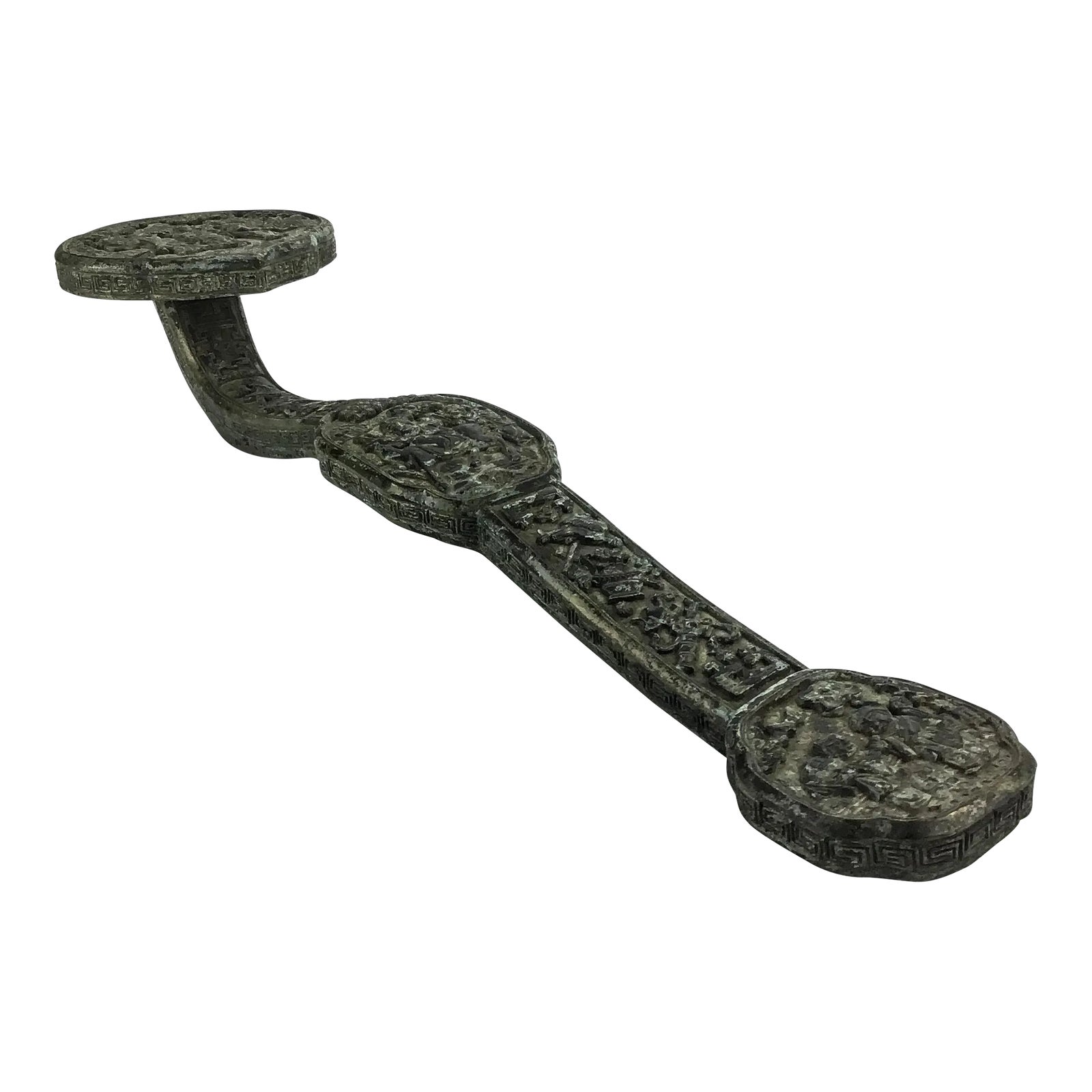 Lacquered Bronze Ceremonial Scepter Symbolizing Power and Fortune in ...