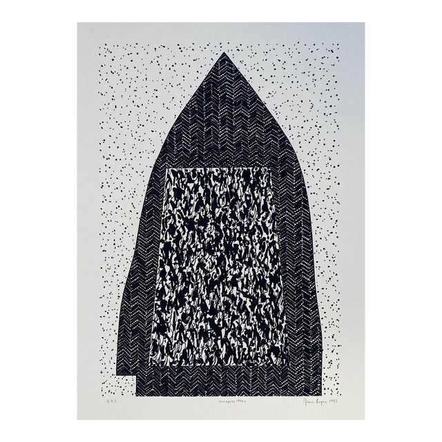 1995 Juan Logan Weeping Man Linocut From Rwanda Series | Chairish