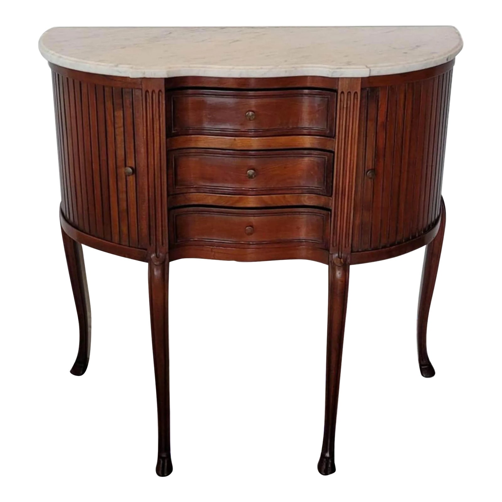 Scarce 18th Century French Louis XV Period Walnut Tambour Door ...