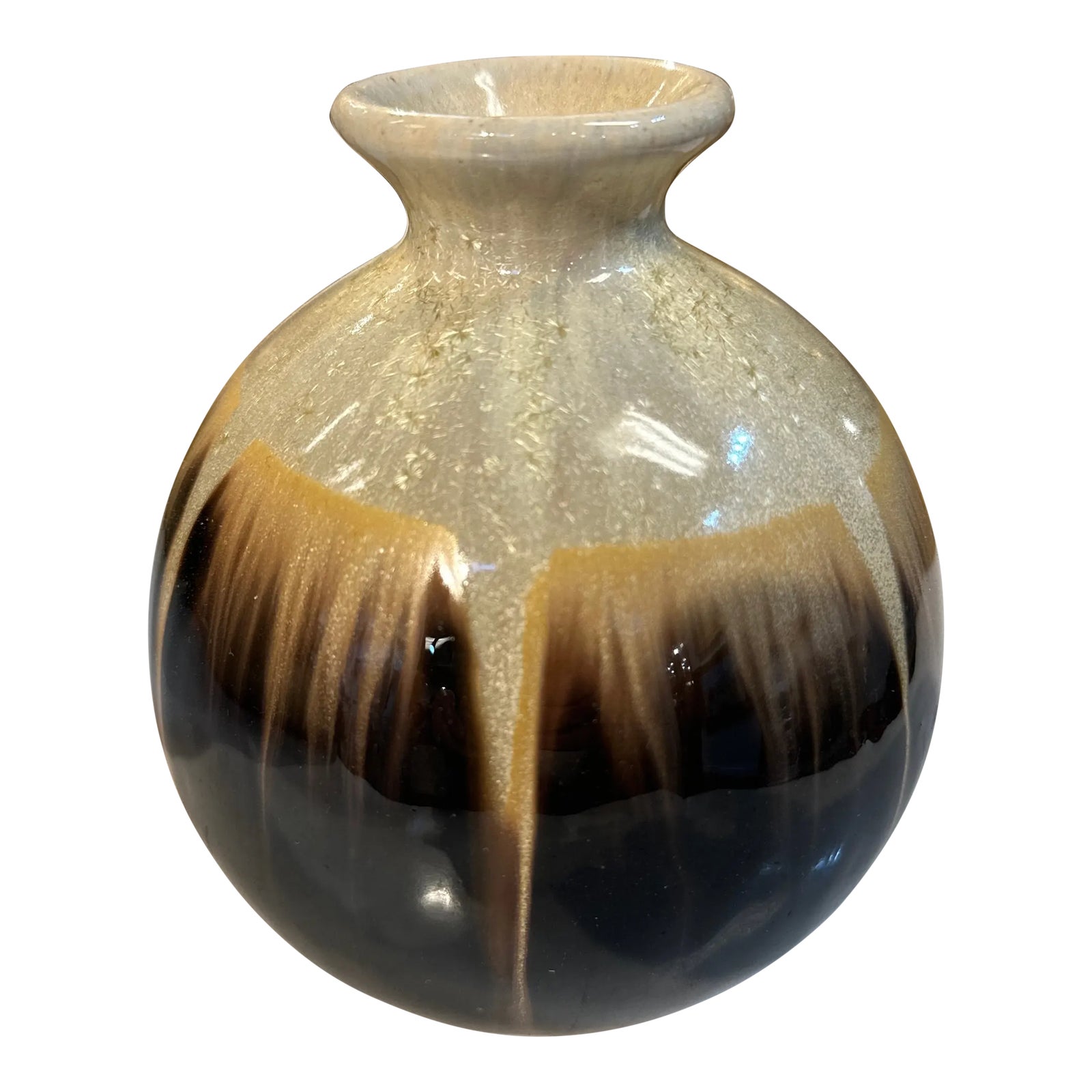 Crystalline Glaze Pottery Vase | Chairish