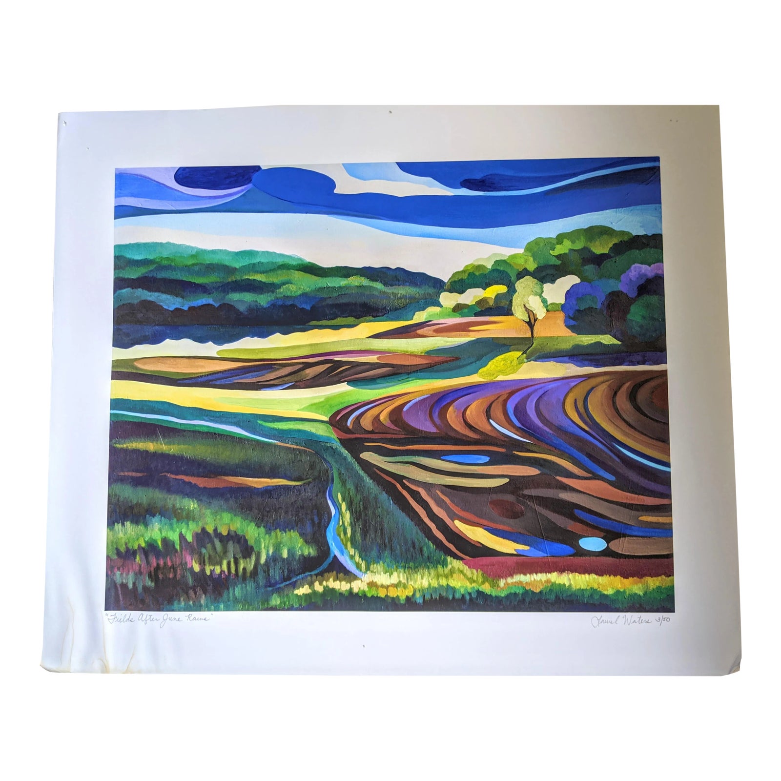 Abstract Expressionist Landscape Print | Chairish