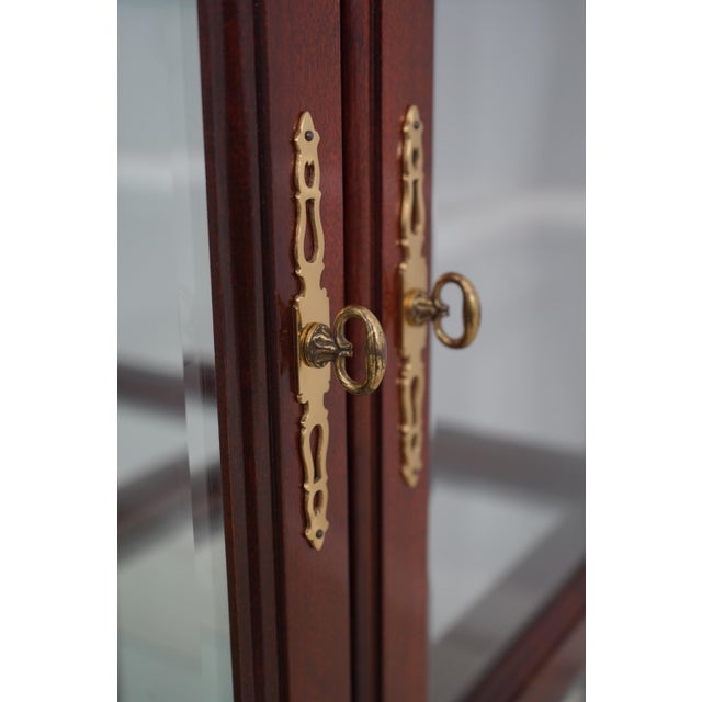 Jasper 2 Door Cherry Curio Display China Cabinet | Chairish