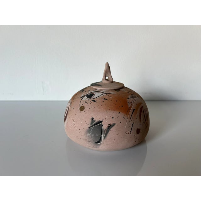 Laura Ross Artistic Hand Painted Pottery Urn/ Vase | Chairish