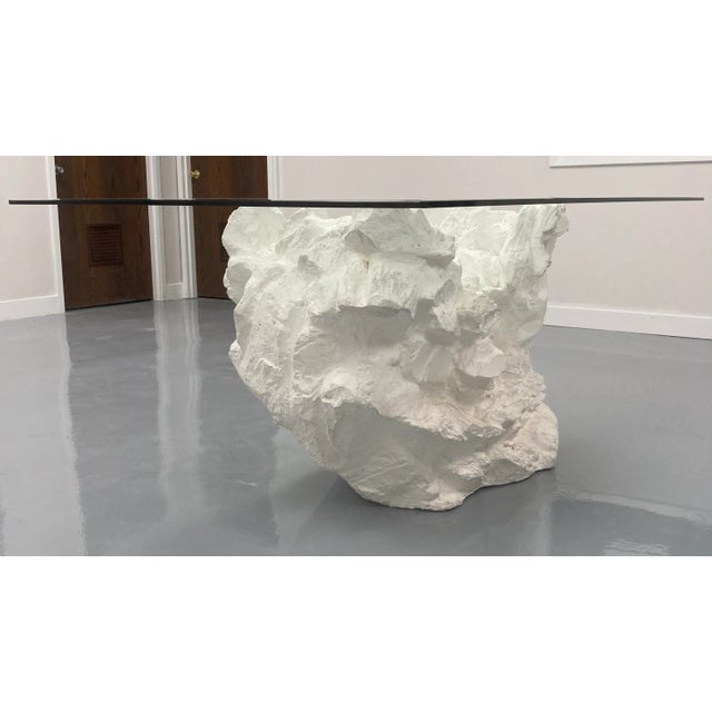 Postmodern Faux Rock Plaster Dining Table From Sirmos | Chairish