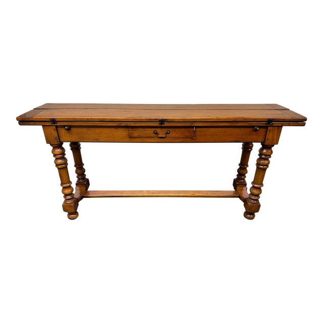 Custom Vintage French Hunt Board Table | Chairish