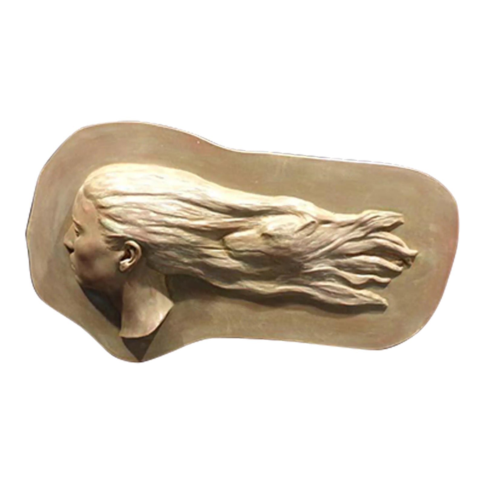 David Parvin Untitled Portrait Sculpture Wall Plaque Raku Casting ...