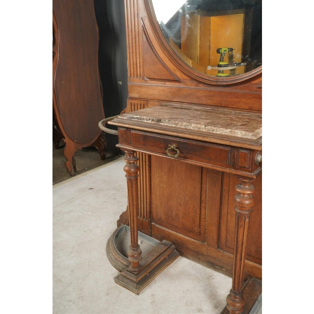 Antique Circa 1870 American Victorian Walnut Entry Hall Tree / Stand ...
