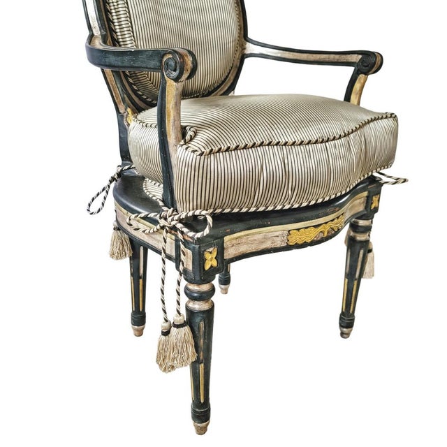 Mackenzie Style Italian Parcel Gilt Oval Medallion Back Diminutive ...