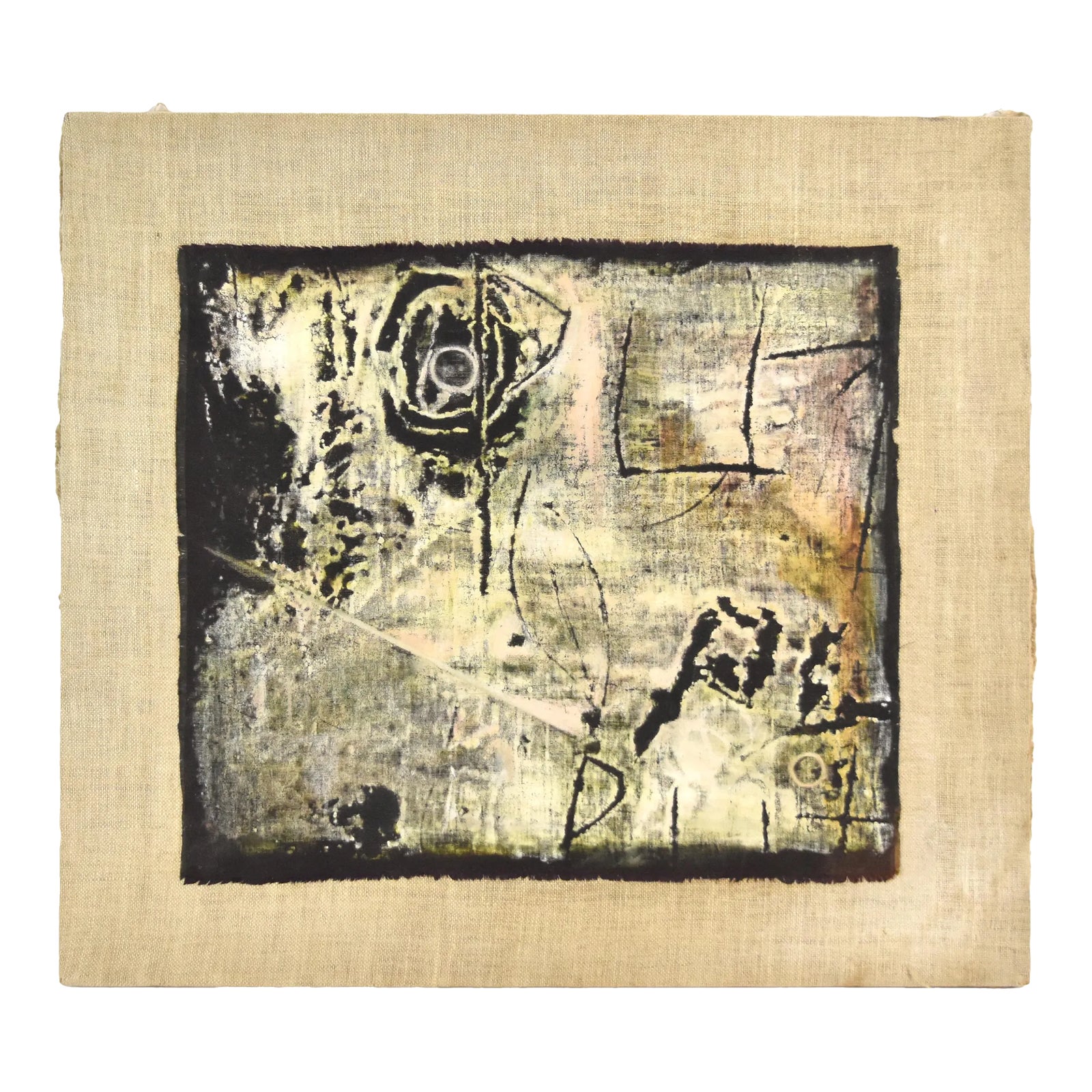 Vintage Mid-Century Modern Abstract Shapes Screenprint by Frank ...