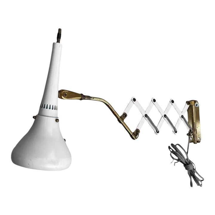 1950s Gerald Thurston Scissor Task Lamp Wall Sconce | Chairish