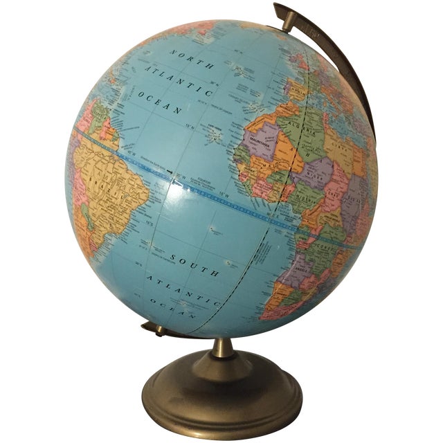 Vintage World Globe | Chairish
