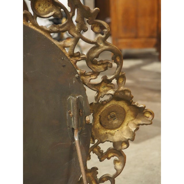 Circa 1900 Oval Gilt Bronze Table Mirror From Italy | Chairish