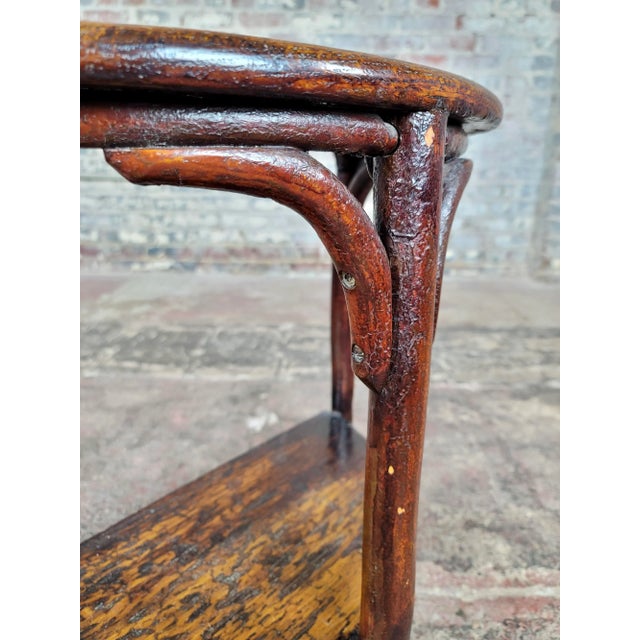 19th Century Demilune Half Round Bentwood Side Table | Chairish