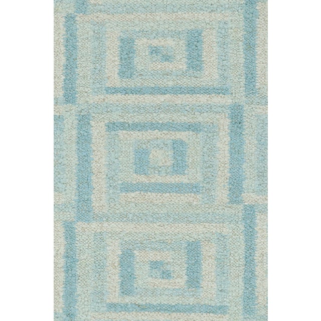 Rug & Kilim’s Scandinavian Style Rug With Light Blue and White ...