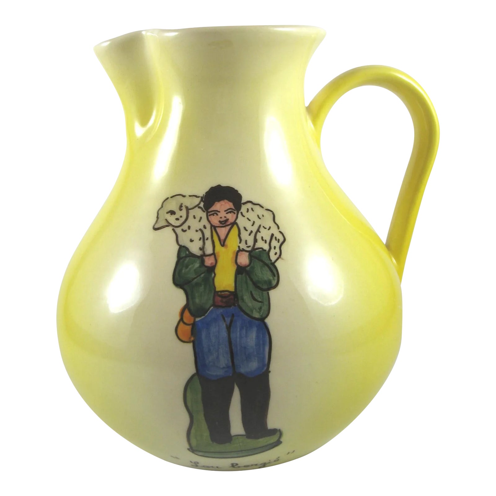 Mid 20th Century Signed Theo Sicard Ceramic Milk Pitcher Lou Bergie Le ...