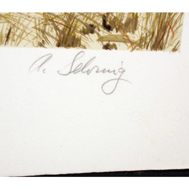 1980s Adolf Sehring "Snowdrift" Hand Signed Fine Art Lithograph | Chairish