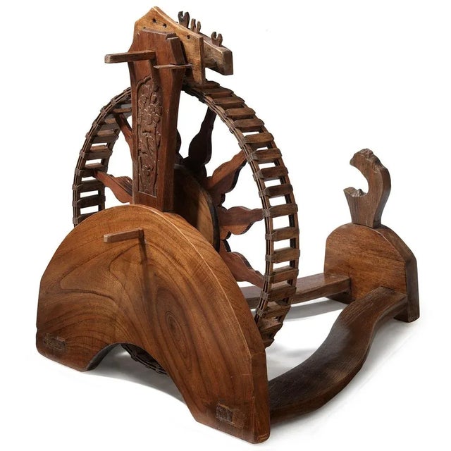 Antique Chinese Wooden Spinning Wheel | Chairish