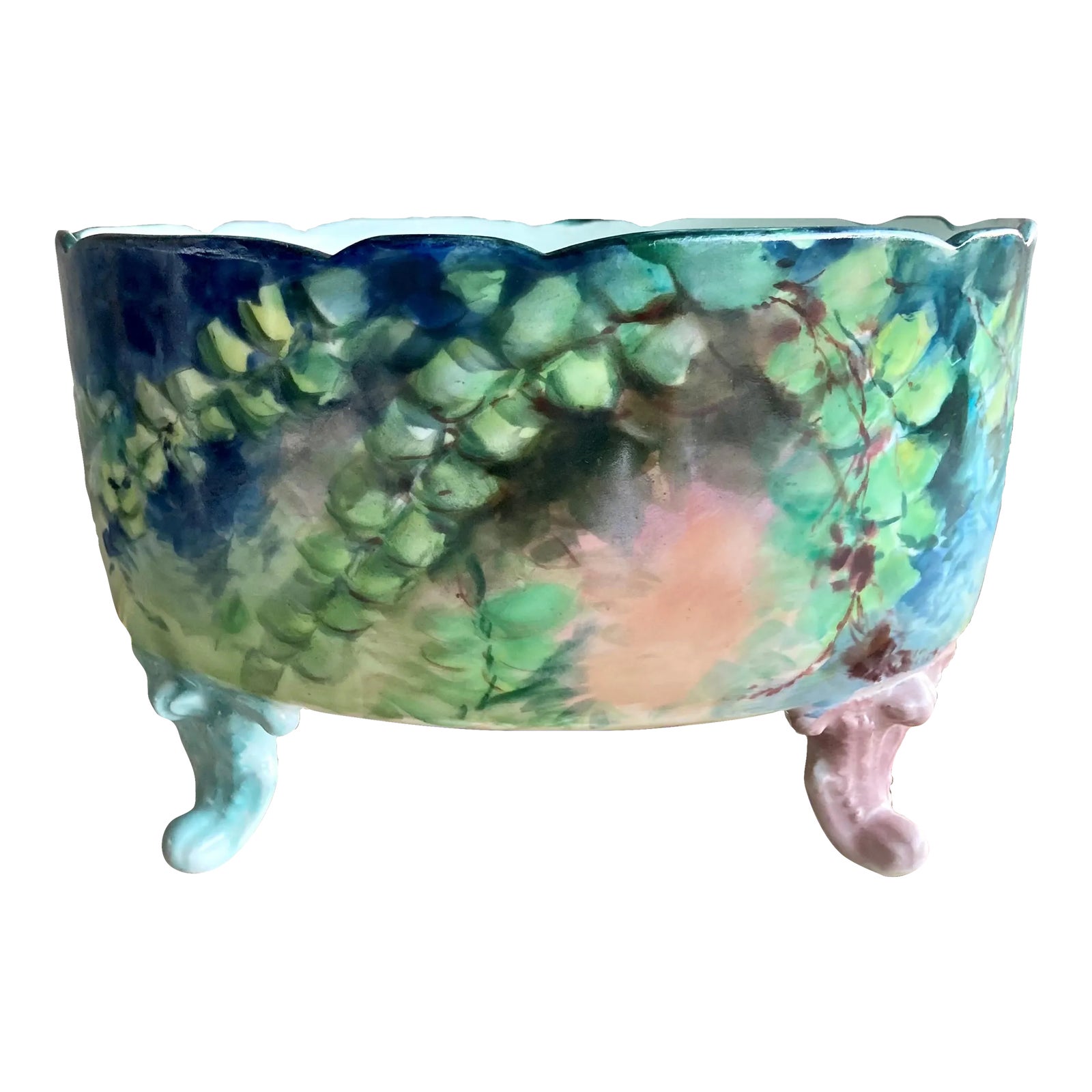 Ca. 1900/1927 Footed Limoges Cachepot / Centerpiece Bowl -B & Co ...