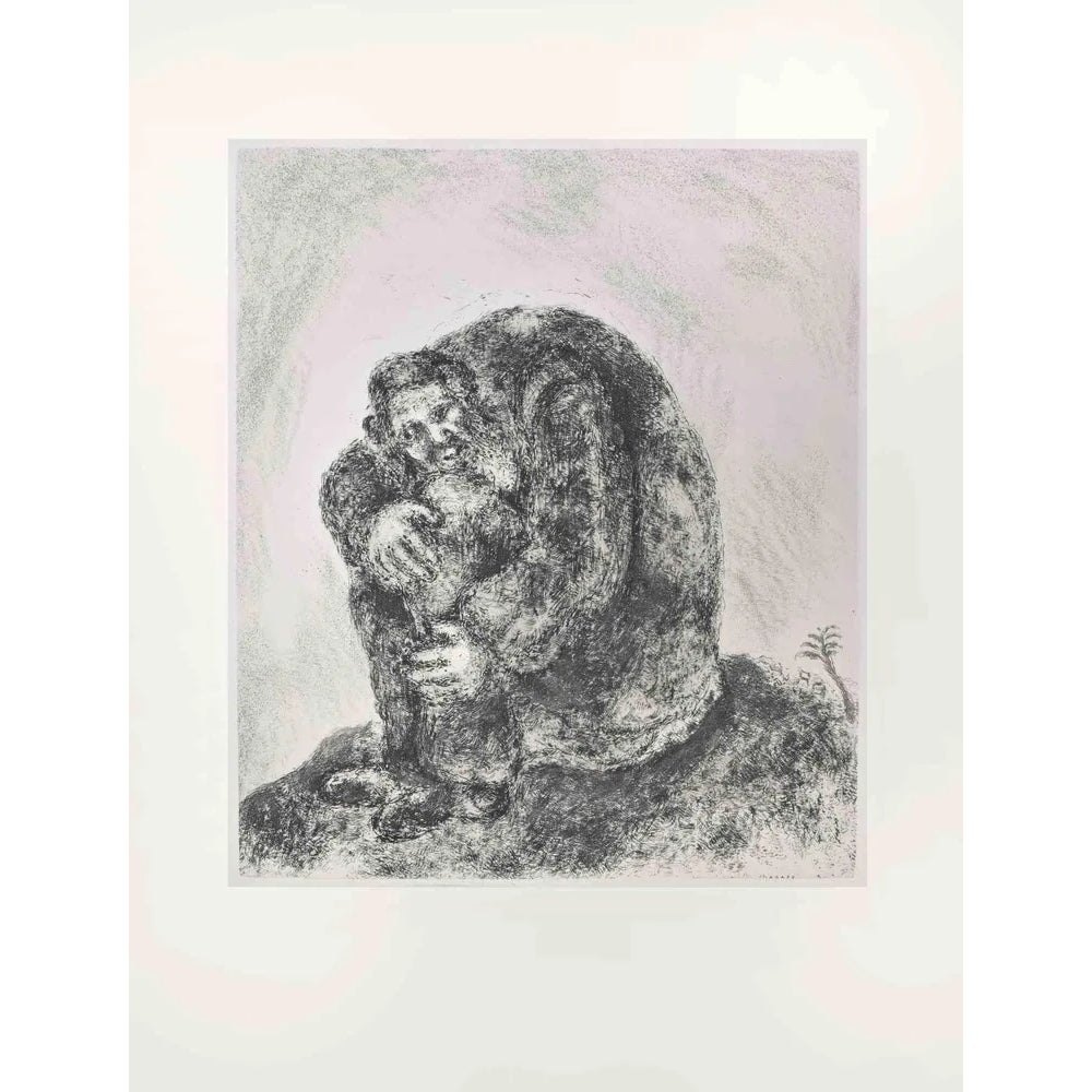 Marc Chagall, Elijah on Mount Carmel, Etching, 1956 | Chairish