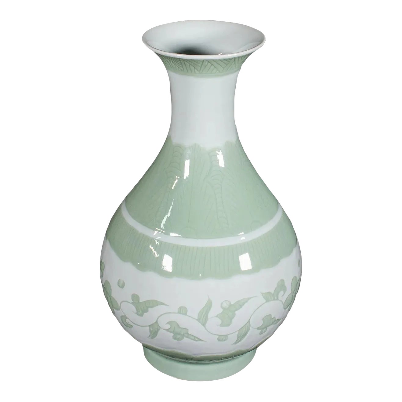1900's Large Antique Baluster Flower Vase | Chairish