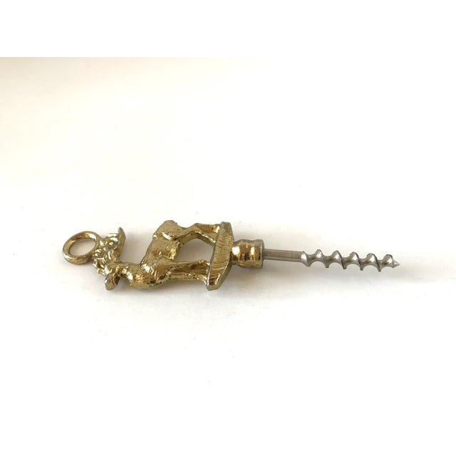 Vintage Gold Brass Stag Corkscrew | Chairish