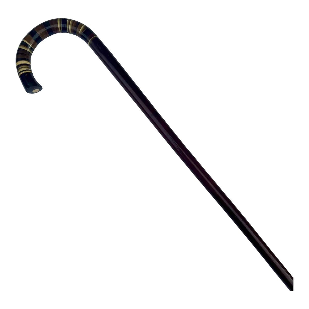 Antique Vintage Lady's Gentleman's Wooden Walking Stick Cane Bone Crook ...