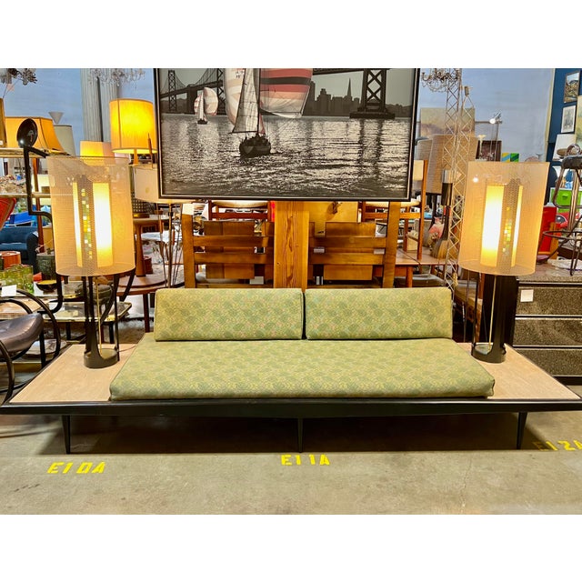 1960s Adrian Pearsall Walnut Platform Sofa With Floating Terrazzo End ...