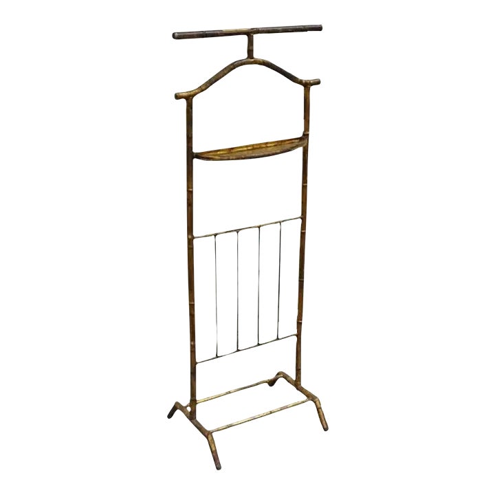 Early 20th Century Italian Hollywood Regency Gold Gilt Faux Bamboo Tole ...