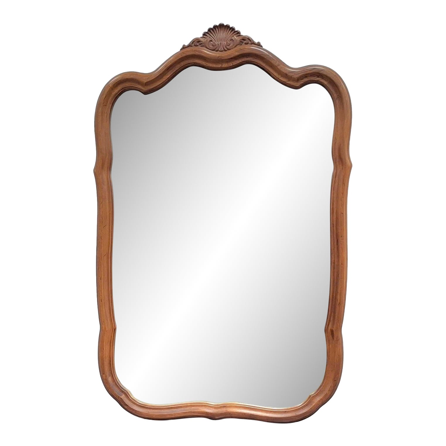 Mid Centuy Thomasville Provincial "Stroupe" Fruitwood Wall Mirror ...