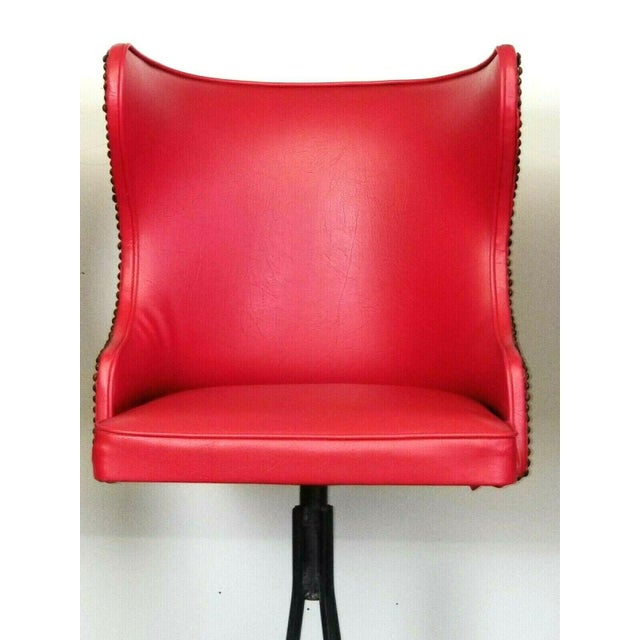 Vintage Mid-Century Deluxe Red Stools - Set of 4 | Chairish