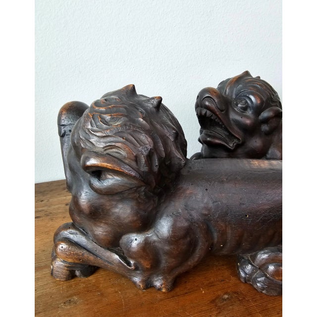 Antique European Renaissance Gothic Revival Grotesque Lion Figure ...