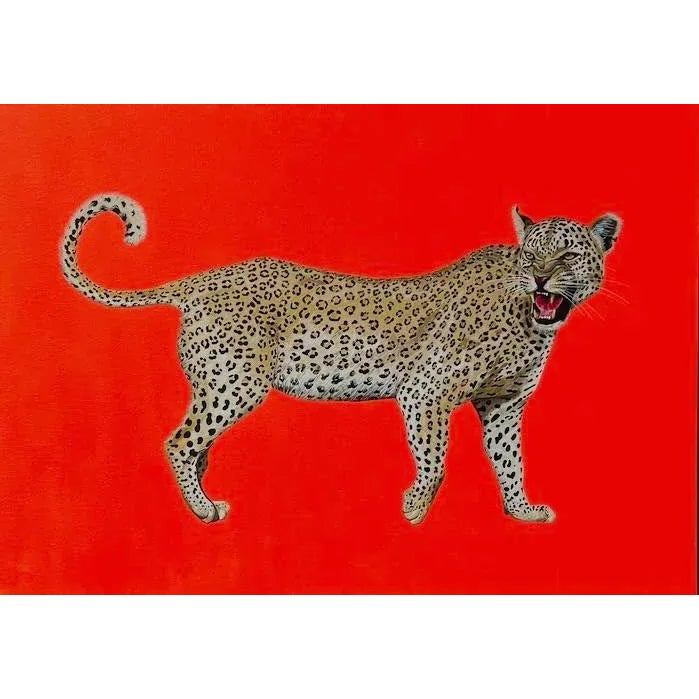 Leopard Original Acrylic Painting, Leopard Artwork | Chairish