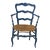 Early 20th Century French Country Rush Seated Chair in Cornflower Blue ...