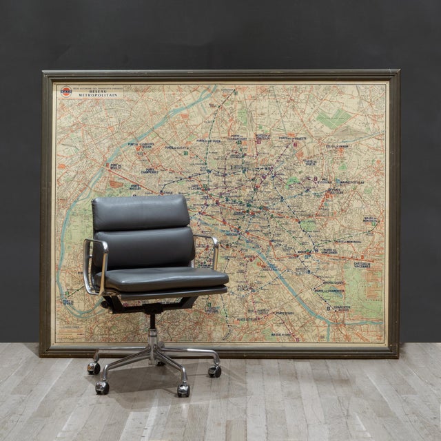 Mid-Century Paris Metro Map C.1966 | Chairish