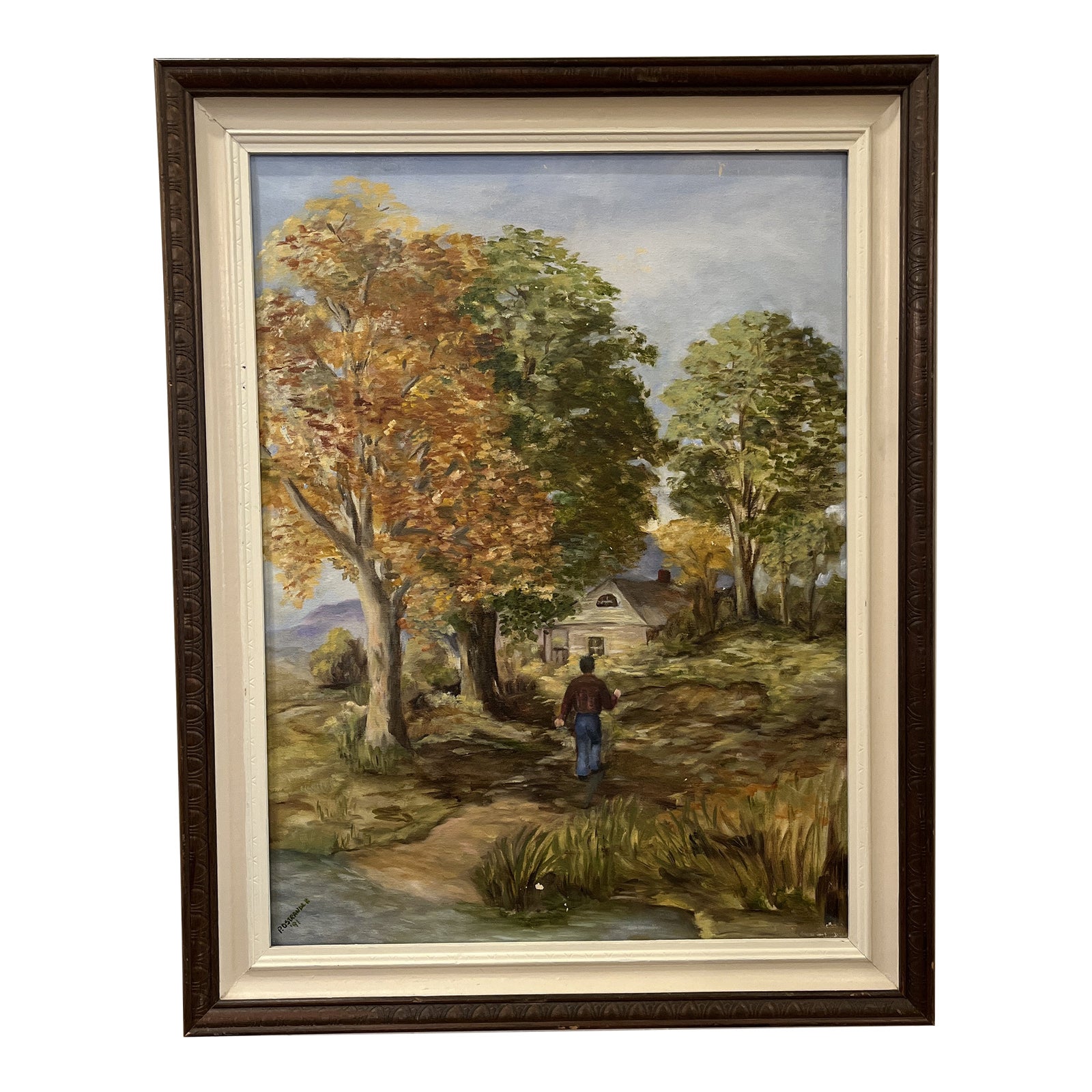 Original Landscape Impressionist Painting "Home From the River" Signed ...