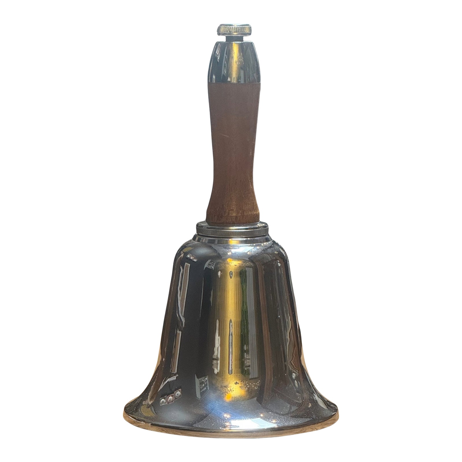 1930s Art Deco Chrome 'Town Crier' Bell Cocktail Shaker | Chairish