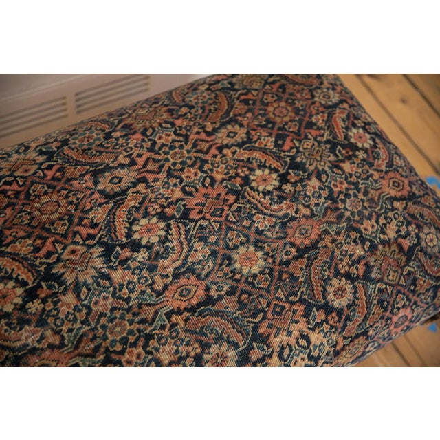 Vintage Persian Fereghan Rug Ottoman Coffee Table | Chairish