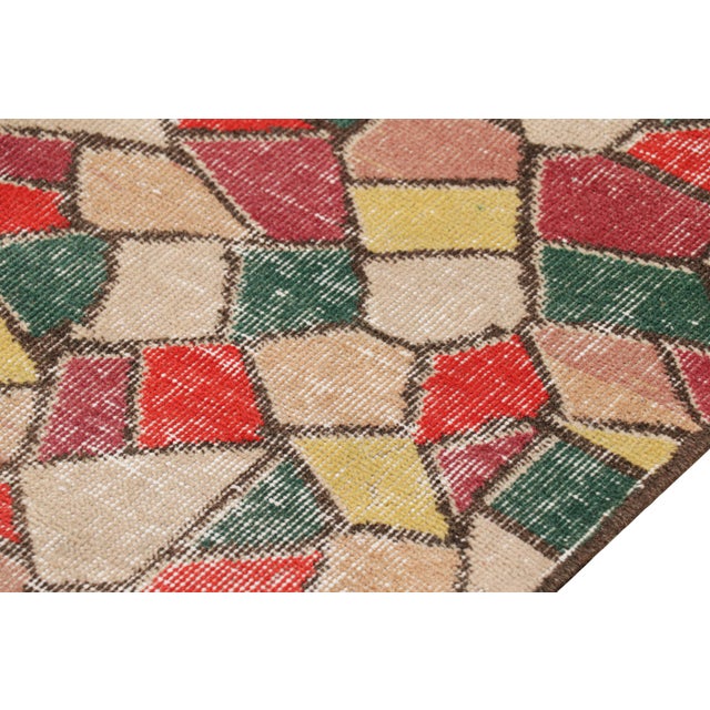 Vintage Zeki Müren Rug With Polychromatic Geometric Pattern From Rug ...