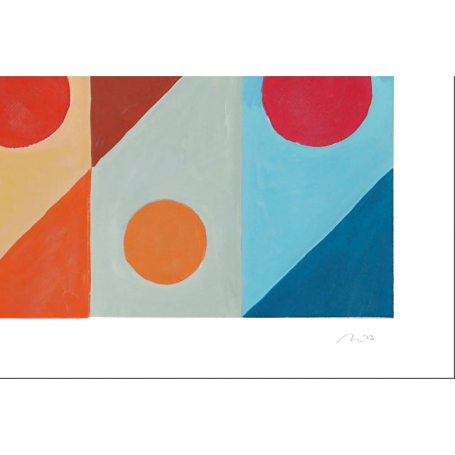 2023 "Geometric Ocean Corals" Geometric Pattern Acrylic Painting on ...
