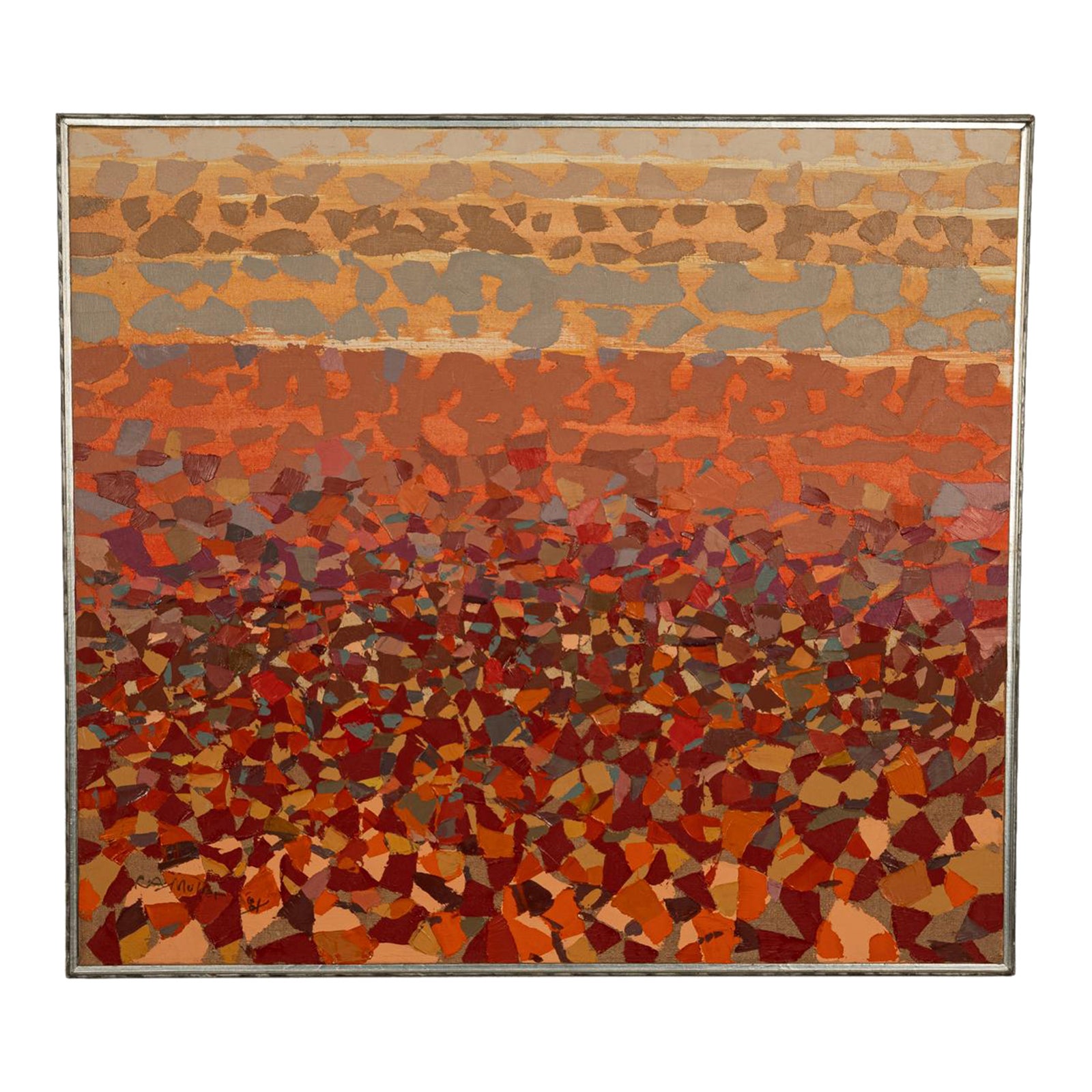 Pacific Northwest Oregon Modernist Oil Canvas Abstract Landscape ...