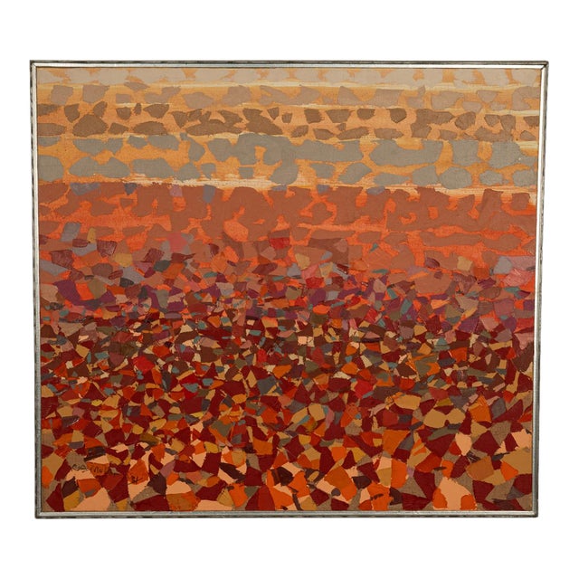 Pacific Northwest Oregon Modernist Oil Canvas Abstract Landscape ...