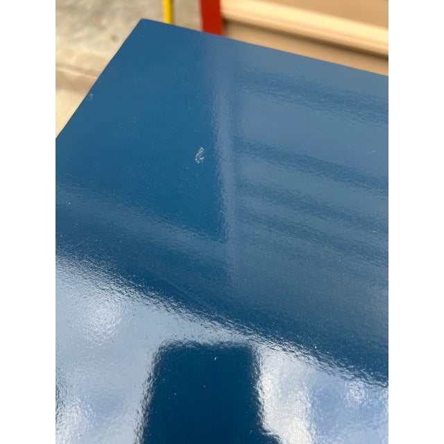 Vintage Sligh Mid-Century Hague Blue Lacquered Bachelors Chests ...