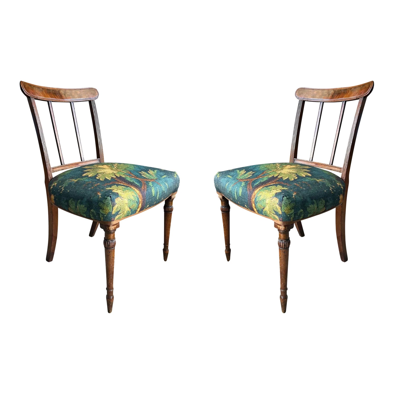 Pair of 19th Century English Regency Side Chairs | Chairish