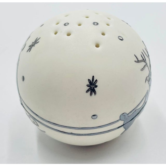 1980s Emilia Castillo Pure Silver & Porcelain Salt & Pepper Shakers ...