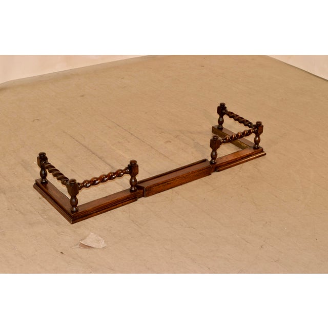 19th Century English Oak Fire Fender | Chairish