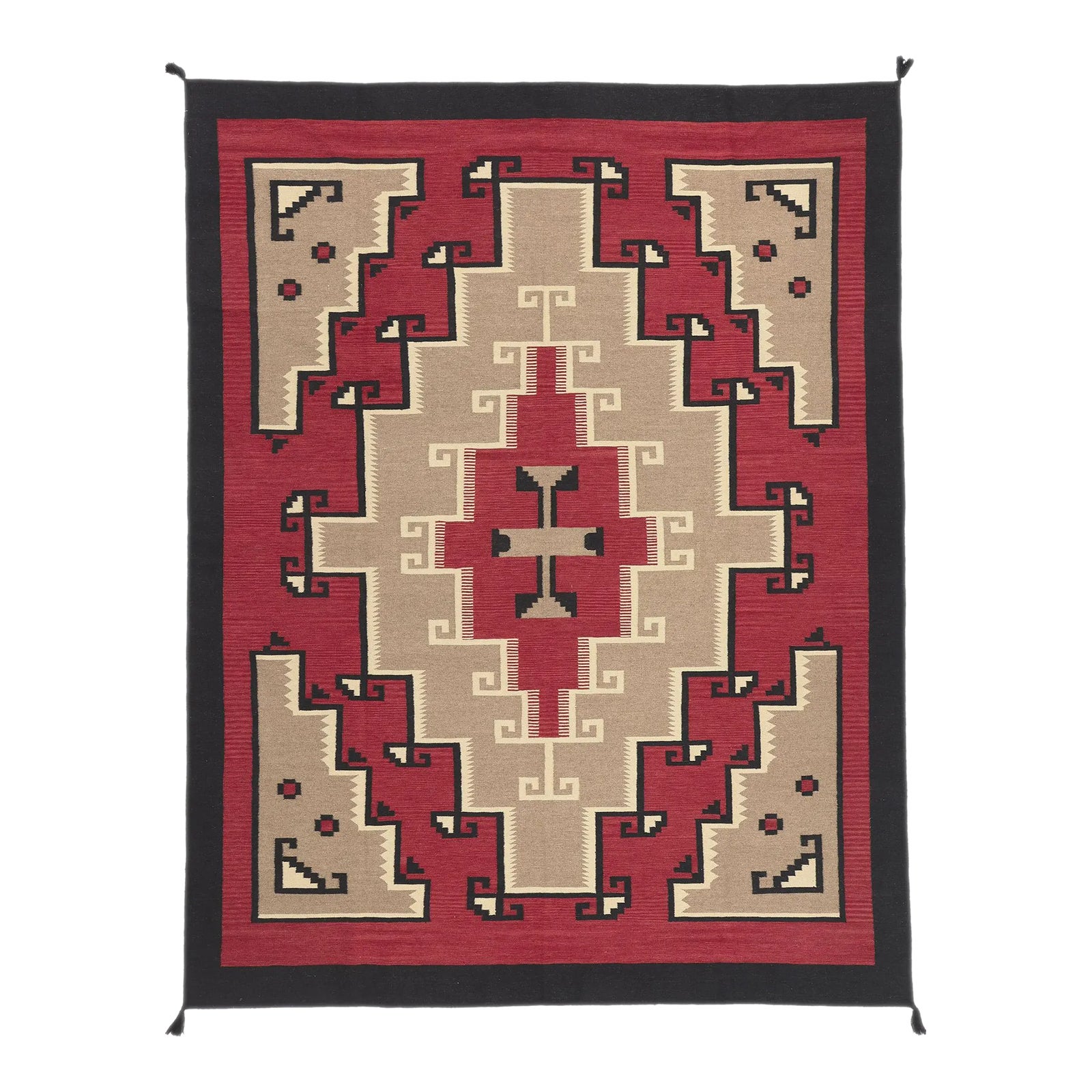 Southwest Modern Red Ganado Navajo-Style Rug - 09'01 X 11'09 | Chairish