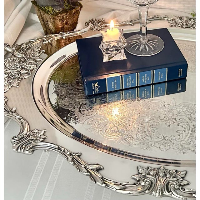 Vintage Wallace Silver Plated Christopher Wren Tea Service Tray | Chairish