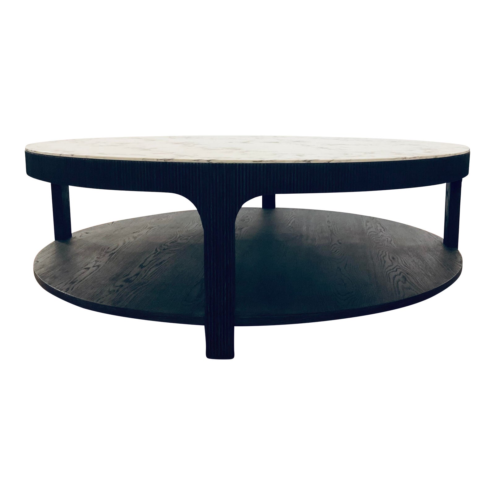 Theodore Alexander HorizonModern Quartz Round Cocktail Table | Chairish