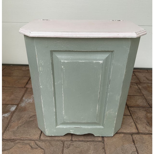 Vintage Handmade Scandinavian/Farmhouse Wooden Hamper | Chairish