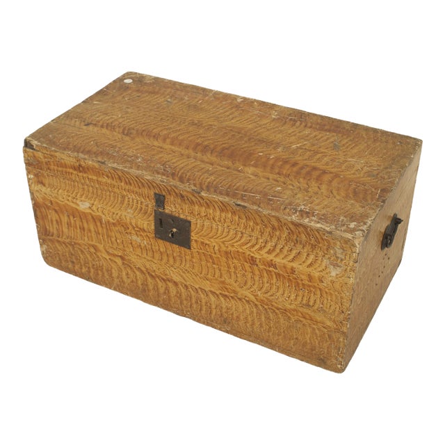 American Country Painted Trunk | Chairish